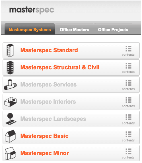 Adding Work Sections - Masterspec